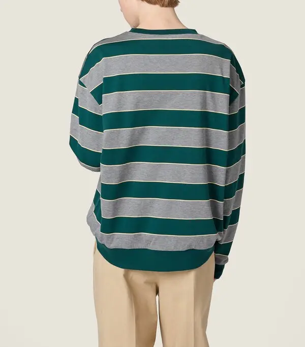 Miu Miu Cotton Striped Sweatshirt
