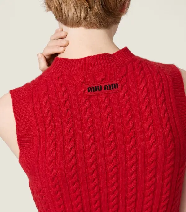 Miu Miu Cashmere Cable-knit Vest