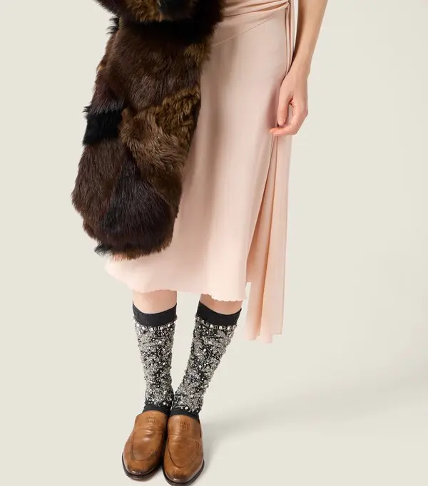 Miu Miu Silk-cotton Layered Midi Dress
