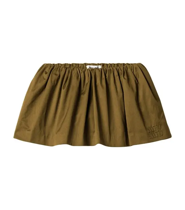 Miu Miu Cotton Satin Mini Skirt