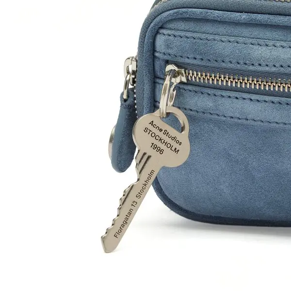 Acne Studios Camero Party Suede Bag - Denim Blue