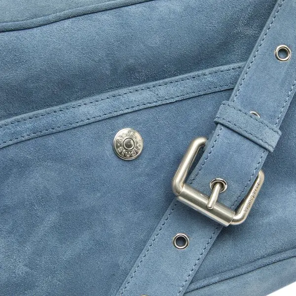 Acne Studios Camero Party Suede Bag - Denim Blue