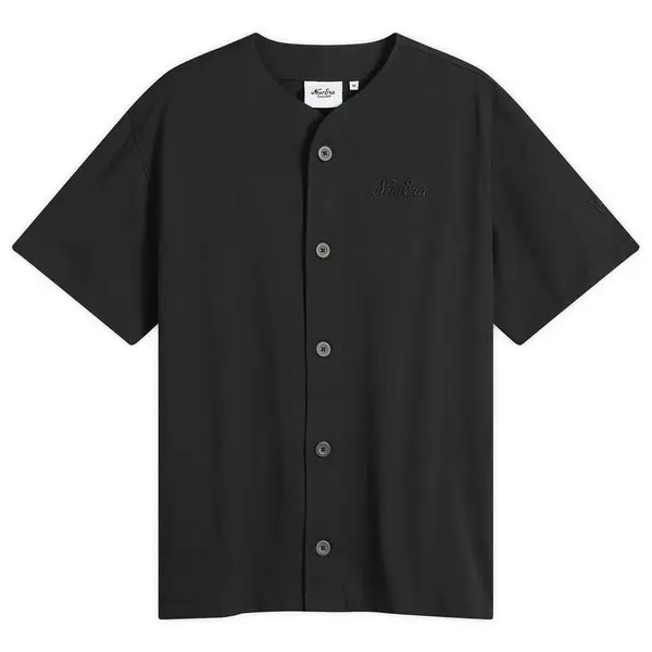 New Era Script Baseball Jersey - Black