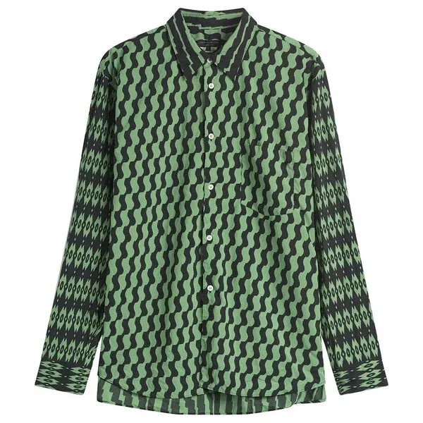 Comme Des Garçons Printed Long Sleeve Shirt - Green