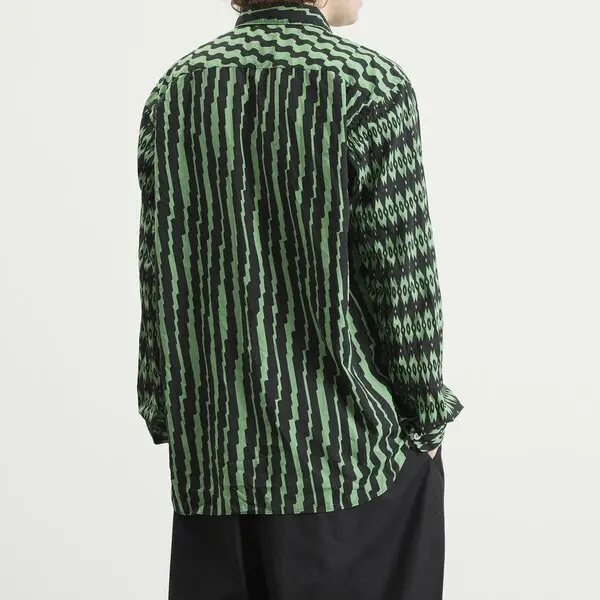 Comme Des Garçons Printed Long Sleeve Shirt - Green