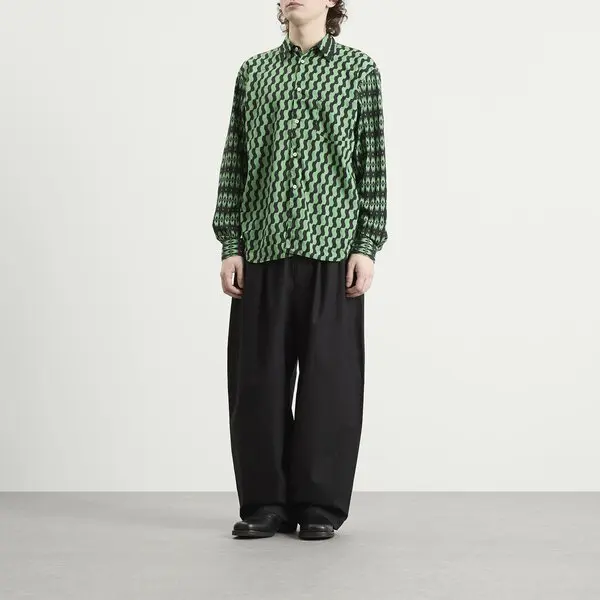 Comme Des Garçons Printed Long Sleeve Shirt - Green