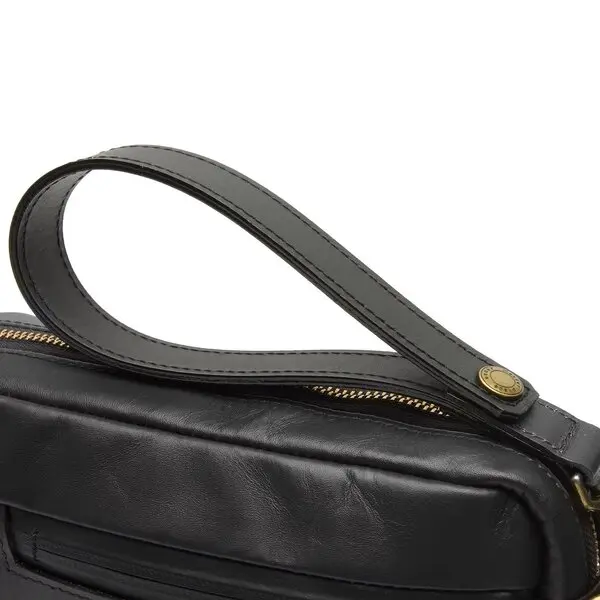 MASTER-PIECE CO Gloss Leather Small Shoulder Bag - Black