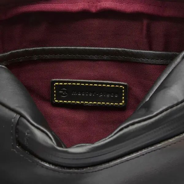 MASTER-PIECE CO Gloss Leather Small Shoulder Bag - Black