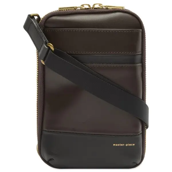 MASTER-PIECE CO Gloss Leather Shoulder Bag - Brown