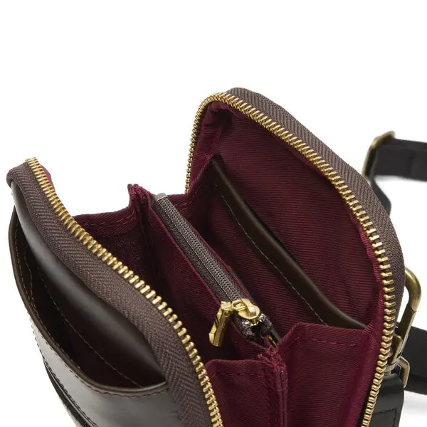 MASTER-PIECE CO Gloss Leather Shoulder Bag - Brown