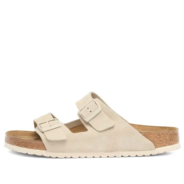BIRKENSTOCK Arizona Suede Sandals - Oyster Suede