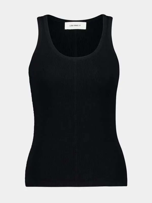 LISA YANG Meng Cotton Cashmere Top - Black