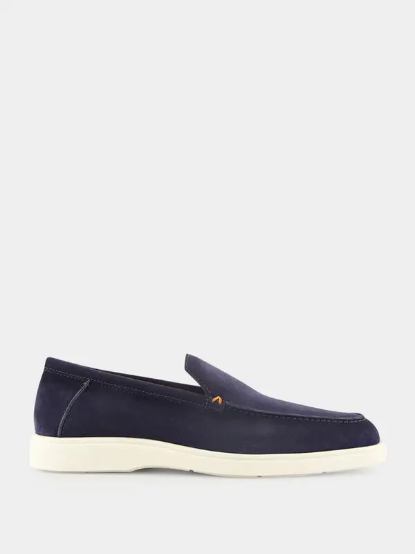 Santoni Leather Loafers - Blue
