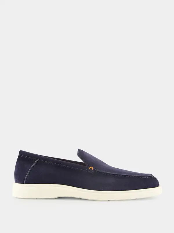 Santoni Leather Loafers - Blue