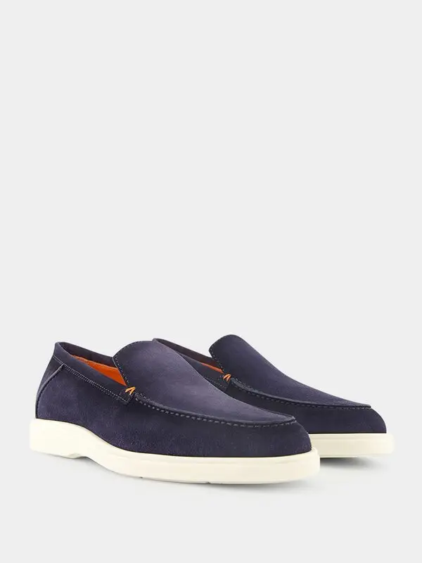 Santoni Leather Loafers - Blue