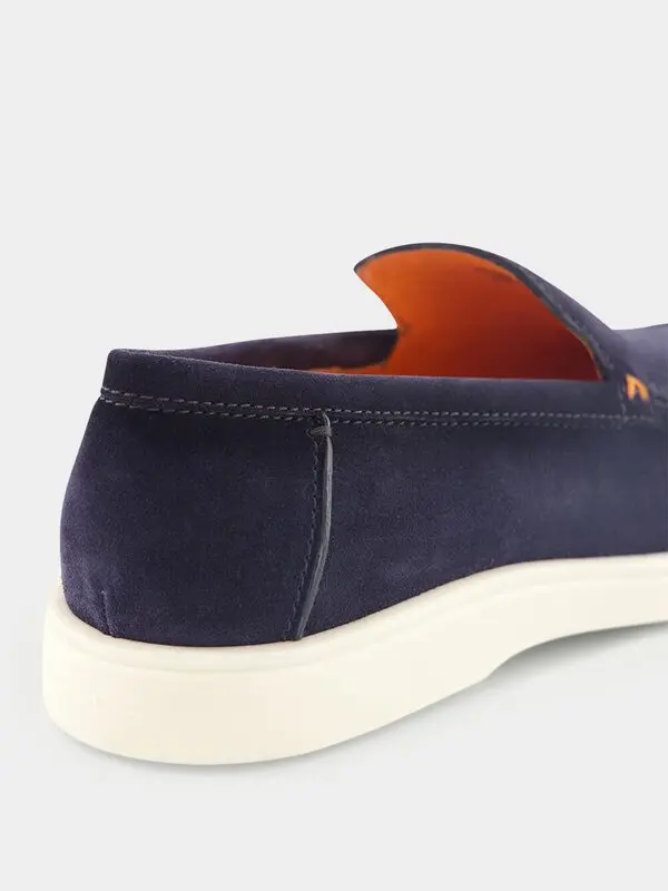 Santoni Leather Loafers - Blue