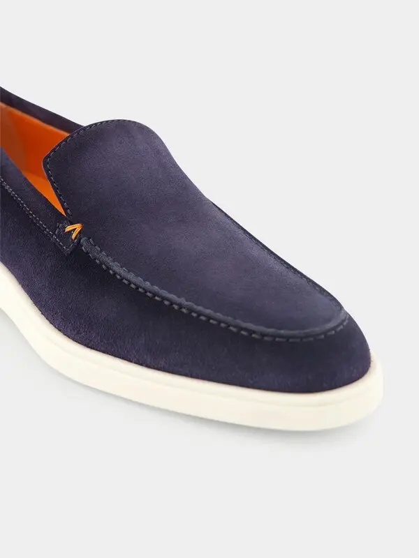 Santoni Leather Loafers - Blue