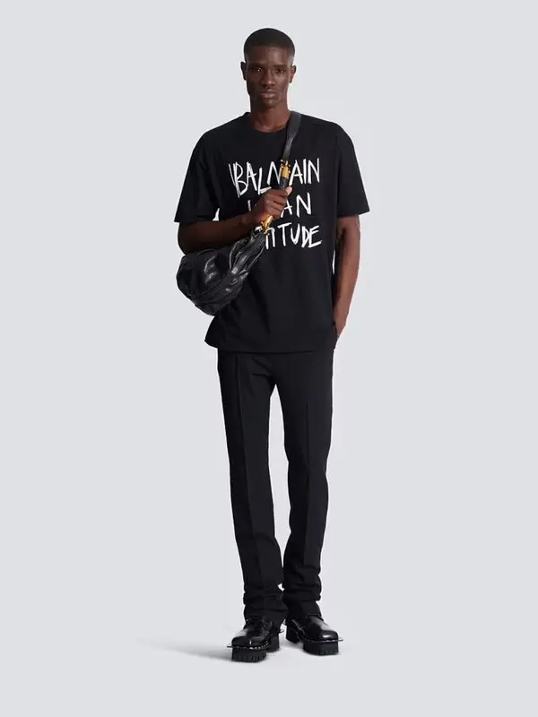 Balmain Attitude Printed T-shirt - Black