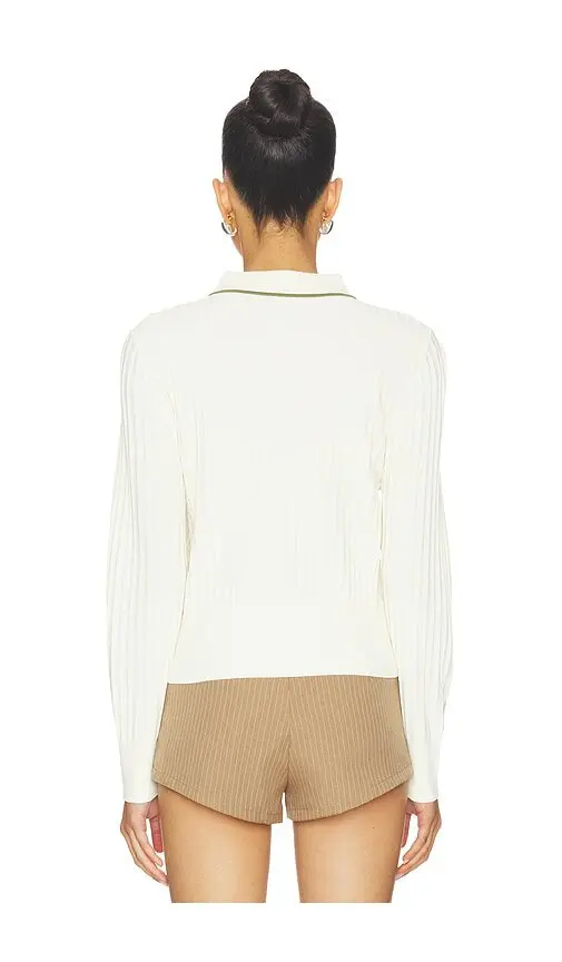 MALBON Ribbed Polo Top