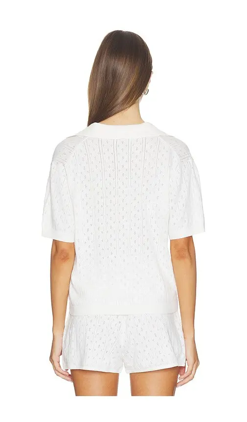 Soft Goat Pointelle Pique Top