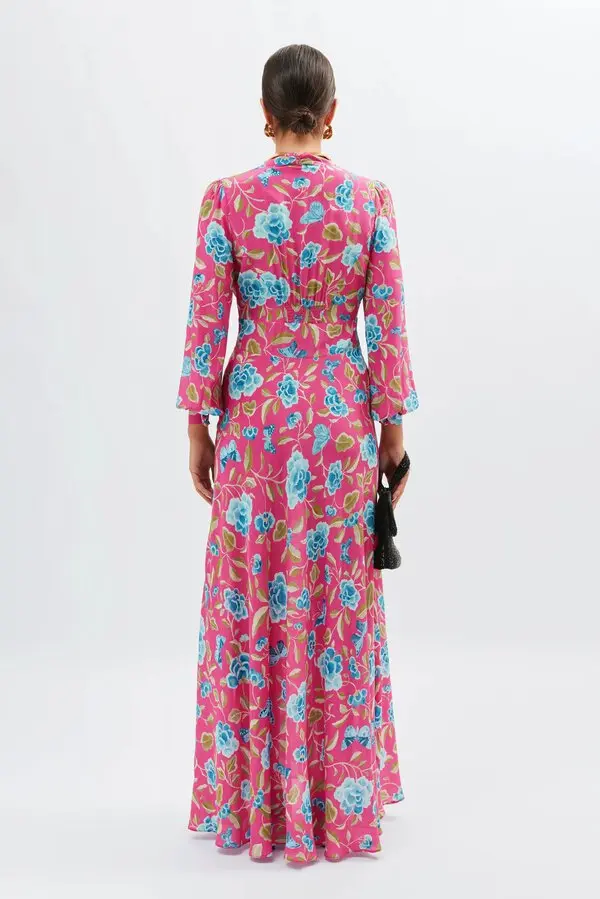Rixo Emory Floral Dress - Pink
