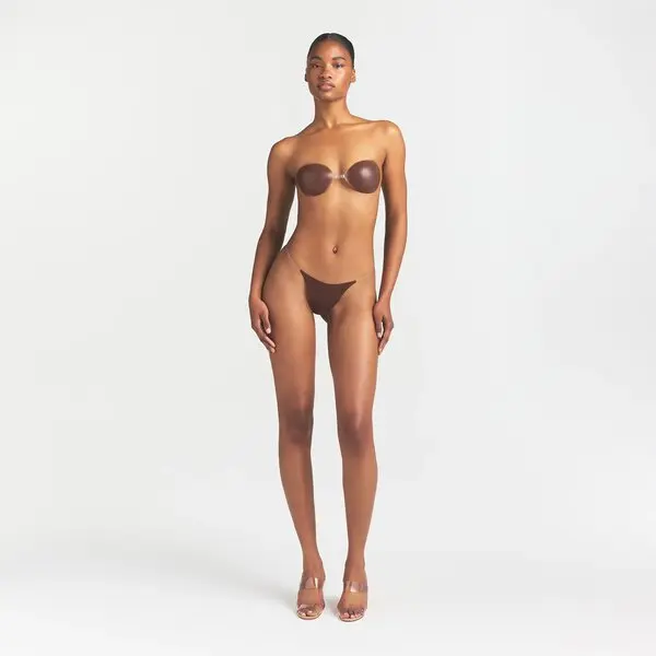 SKIMS Clear Strap String Thong | Deep Neutral | | Invisible - Cocoa