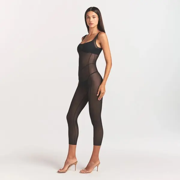 SKIMS Power Mesh Shapewear Catsuit - Onyx