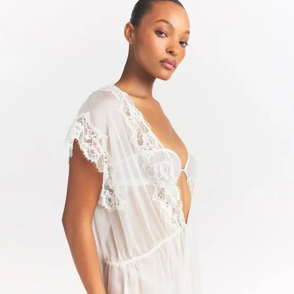 SKIMS Long Robe | White | | Romance