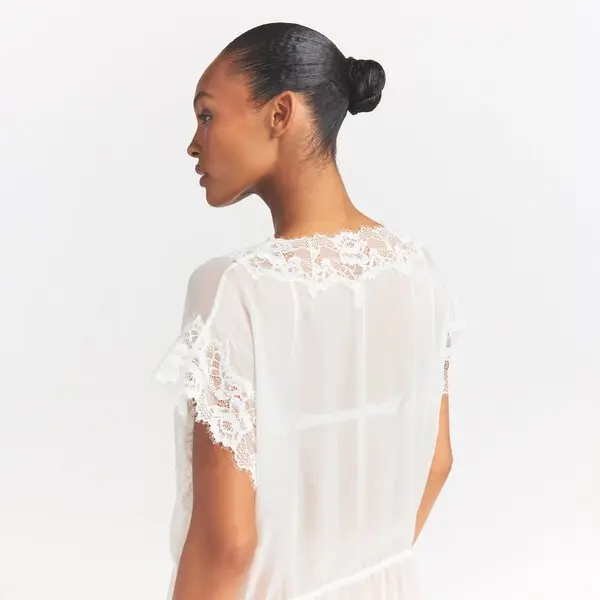 SKIMS Long Robe | White | | Romance