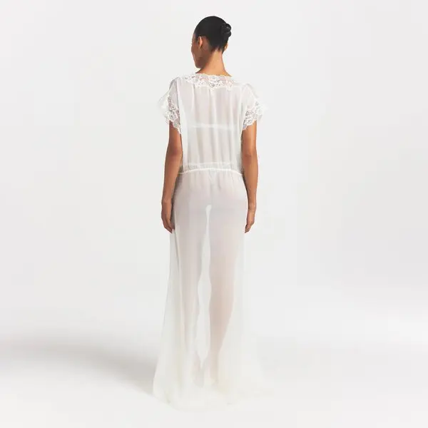 SKIMS Long Robe | White | | Romance
