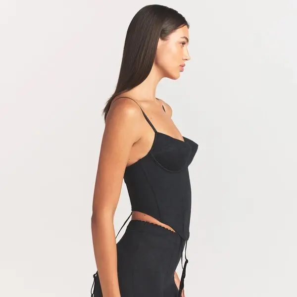 SKIMS Lace Demi Corset - Onyx
