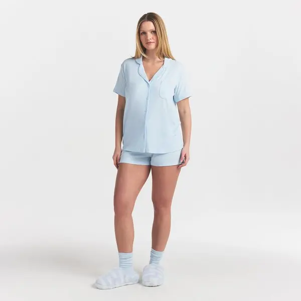 SKIMS Short Pajama Set | Blue | | Soft Lounge - Baby Blue