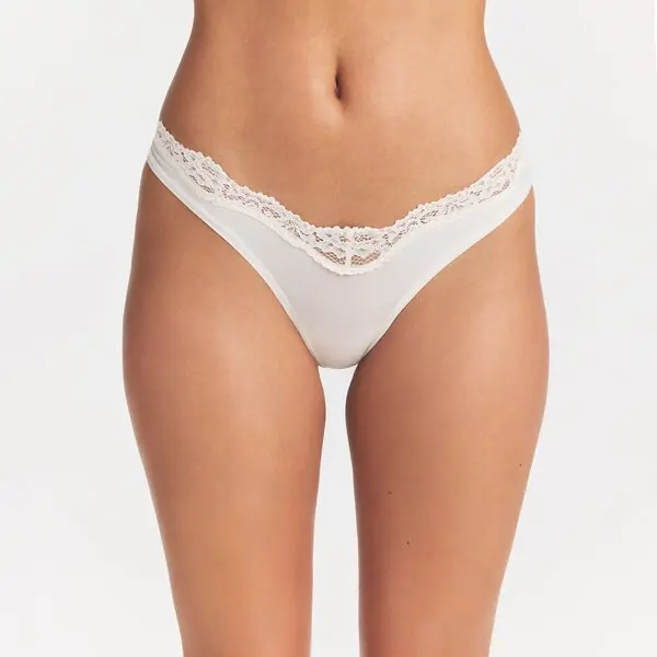 SKIMS Dipped Thong 5 Pack | Blue | | Fits Everybody Lace - Quartz Multi