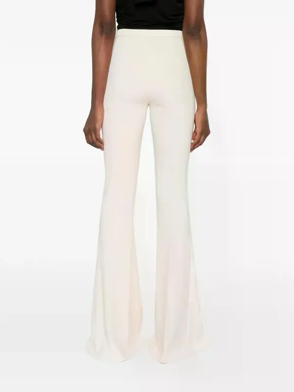 Elisabetta Franchi Logo-detail Flared Trousers - Neutrals