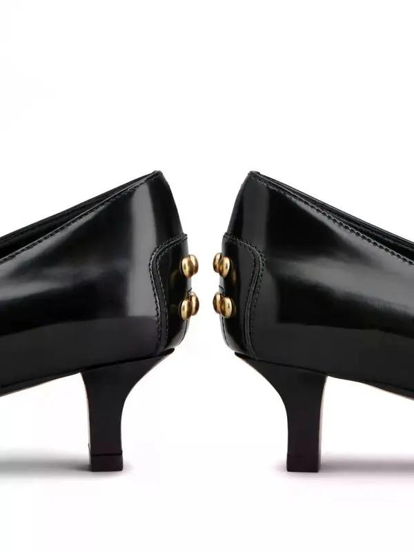TOD'S Studded Leather Pumps - Black