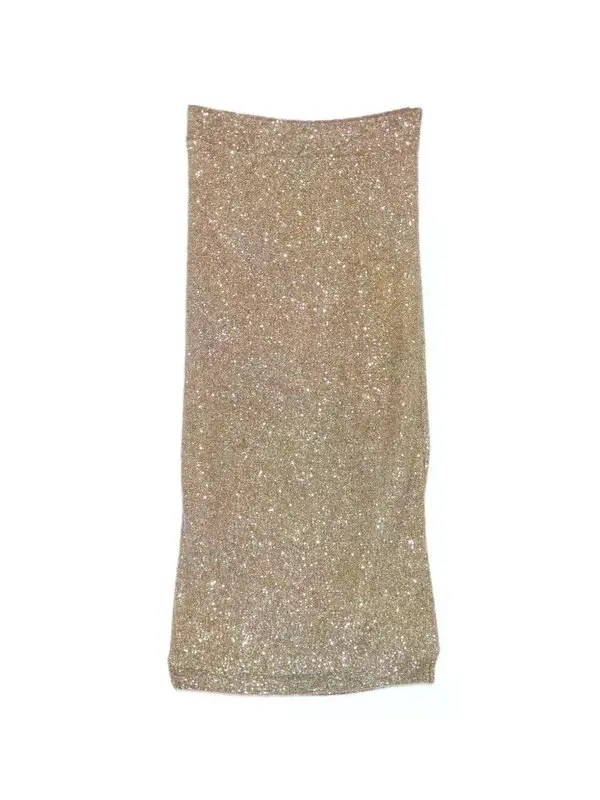 Brunello Cucinelli Sequin Midi Skirt - Neutrals
