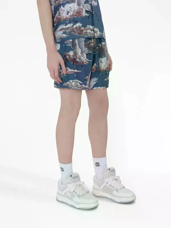 Amiri Graphic-print Pyjama Shorts - Blue
