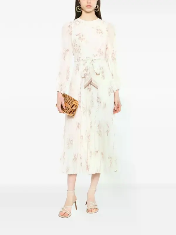Zimmermann Sunray Midi Dress - Neutrals