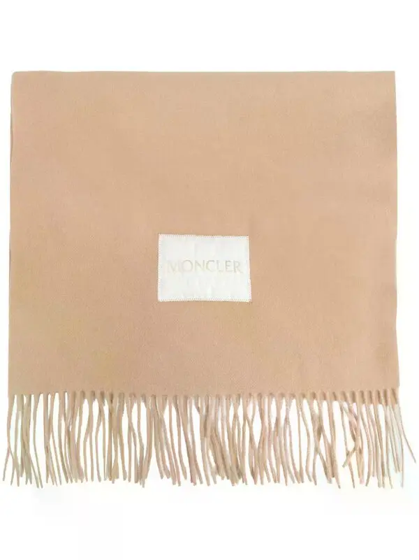 Moncler Logo-patch Scarf - Neutrals