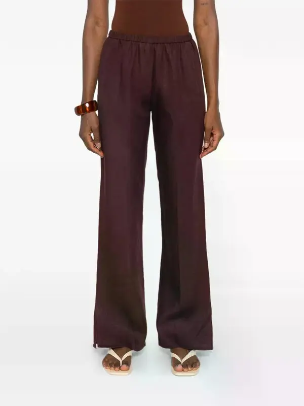 FORTE_FORTE Elasticated-waistband Trousers - Brown