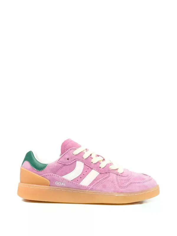 COOLWAY Goal Suede Lace-up Sneakers - Pink