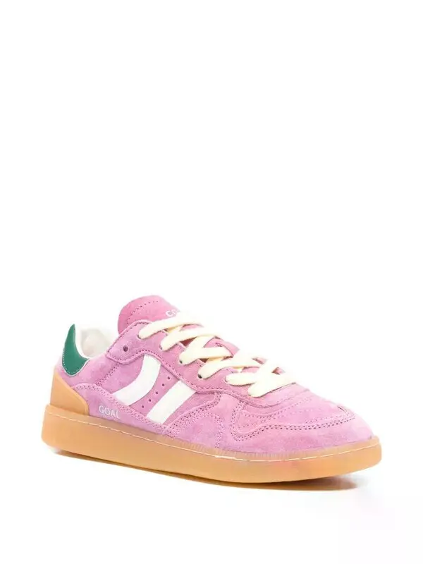 COOLWAY Goal Suede Lace-up Sneakers - Pink