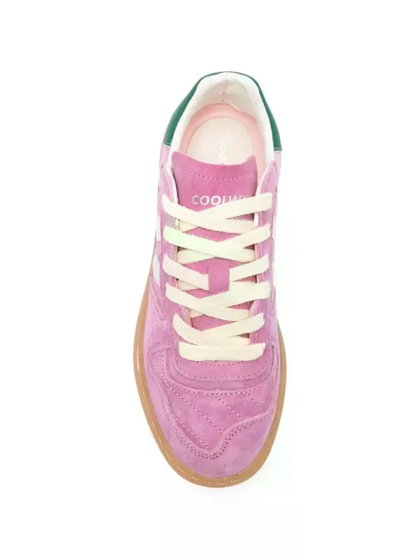 COOLWAY Goal Suede Lace-up Sneakers - Pink