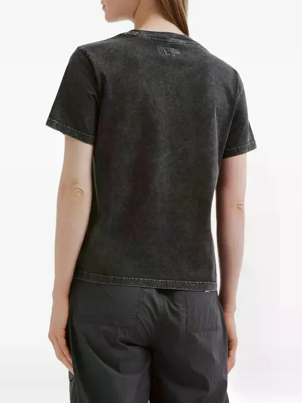 Izzue Printed Cotton T-shirt - Black