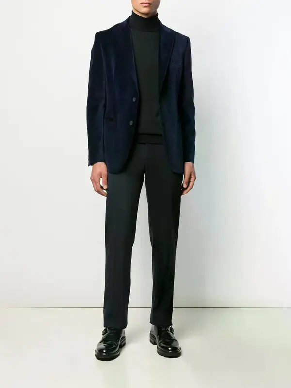 TONELLO Slim Fit Velvet Blazer