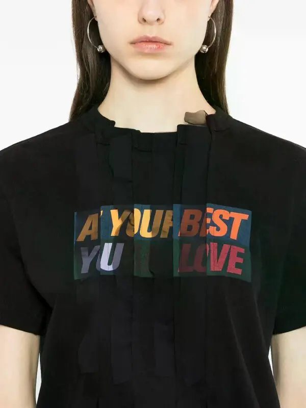 Sacai Slogan-print T-shirt