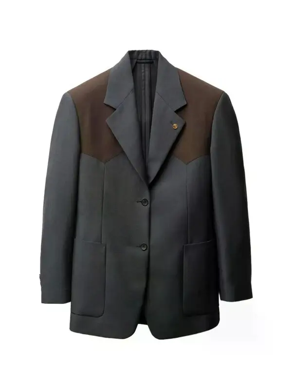 Versace Colour Block Wool Blazer