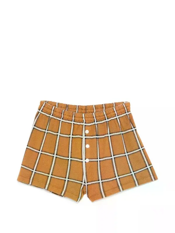 Guest In Residence Plaid Shorts - Brown