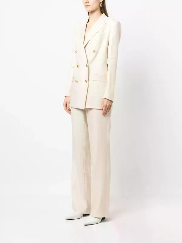Tagliatore Double-breasted Linen Suit - Neutrals