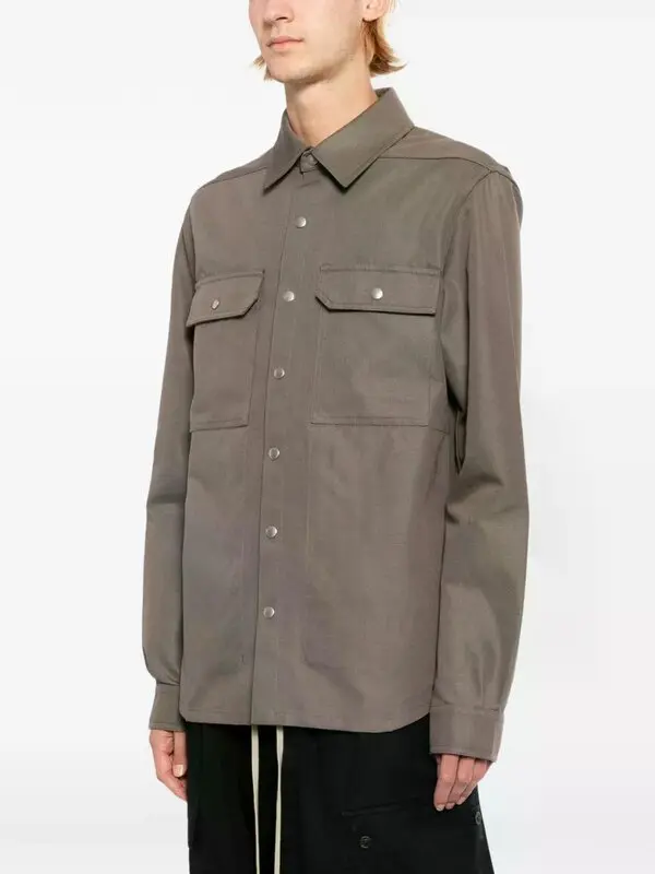 Rick Owens Pocket Shirt Jacket - Brown